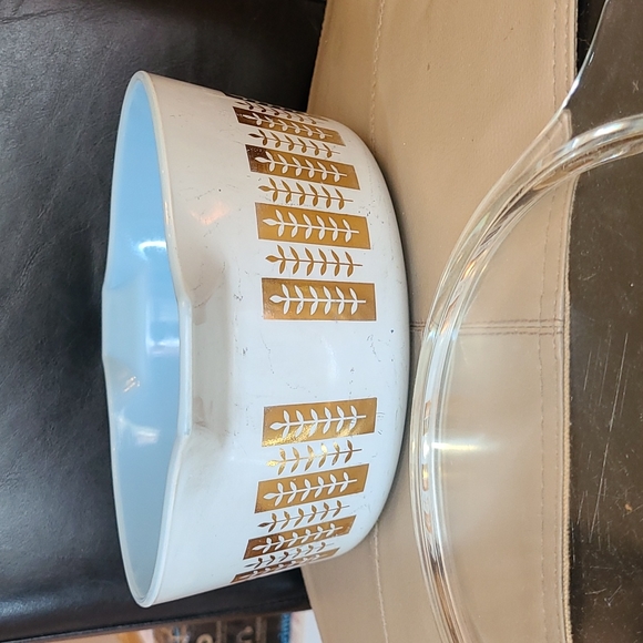 Pyrex | Kitchen | Pyrex Vintage 961 Gold Leaf Delphite Blue Casserole 475b 475c With Lid | Poshmark